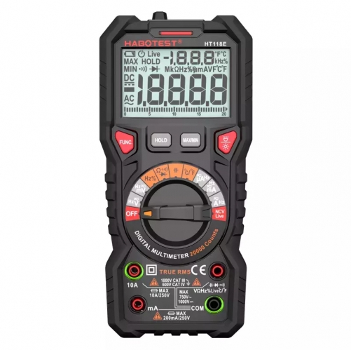 Big Multimeters HT118E 20000 Counts Resistance Black Digital Multimetro Multimeters,Multimeters