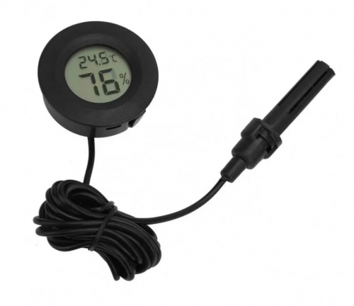 DT-203 Round Shape Digital Thermometer Hygrometer with 1.5 Meter Probe ...