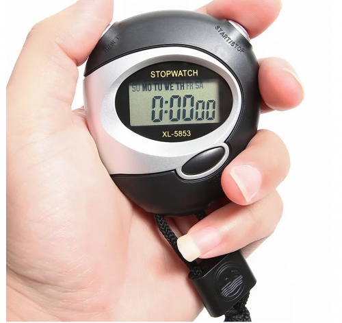 XL-5853 Classic Digital Handheld LCD Chronograph Sports Stopwatch Timer ...