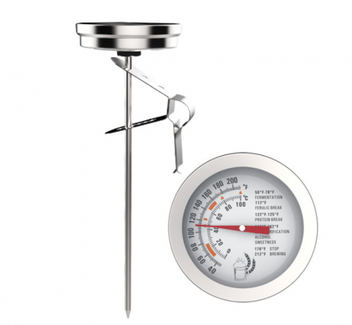 Stainless steel Fernebration brewing thermometer,Bi-metal Thermometer