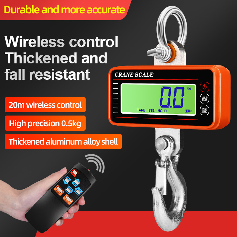Waterproof Industrial 1500kg/1000kg/500kg Wireless Weighing Crane Scale ...