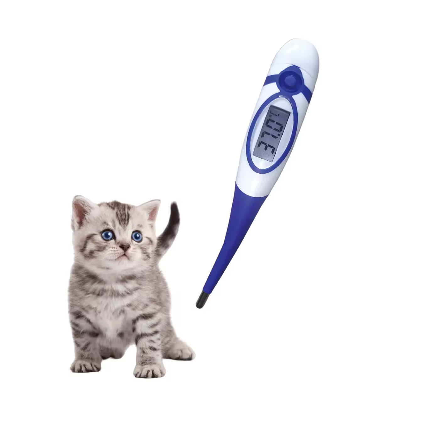 MAT-6 High Accuracy Digital Animal Thermometer Pet Dogs Cats Washable ...