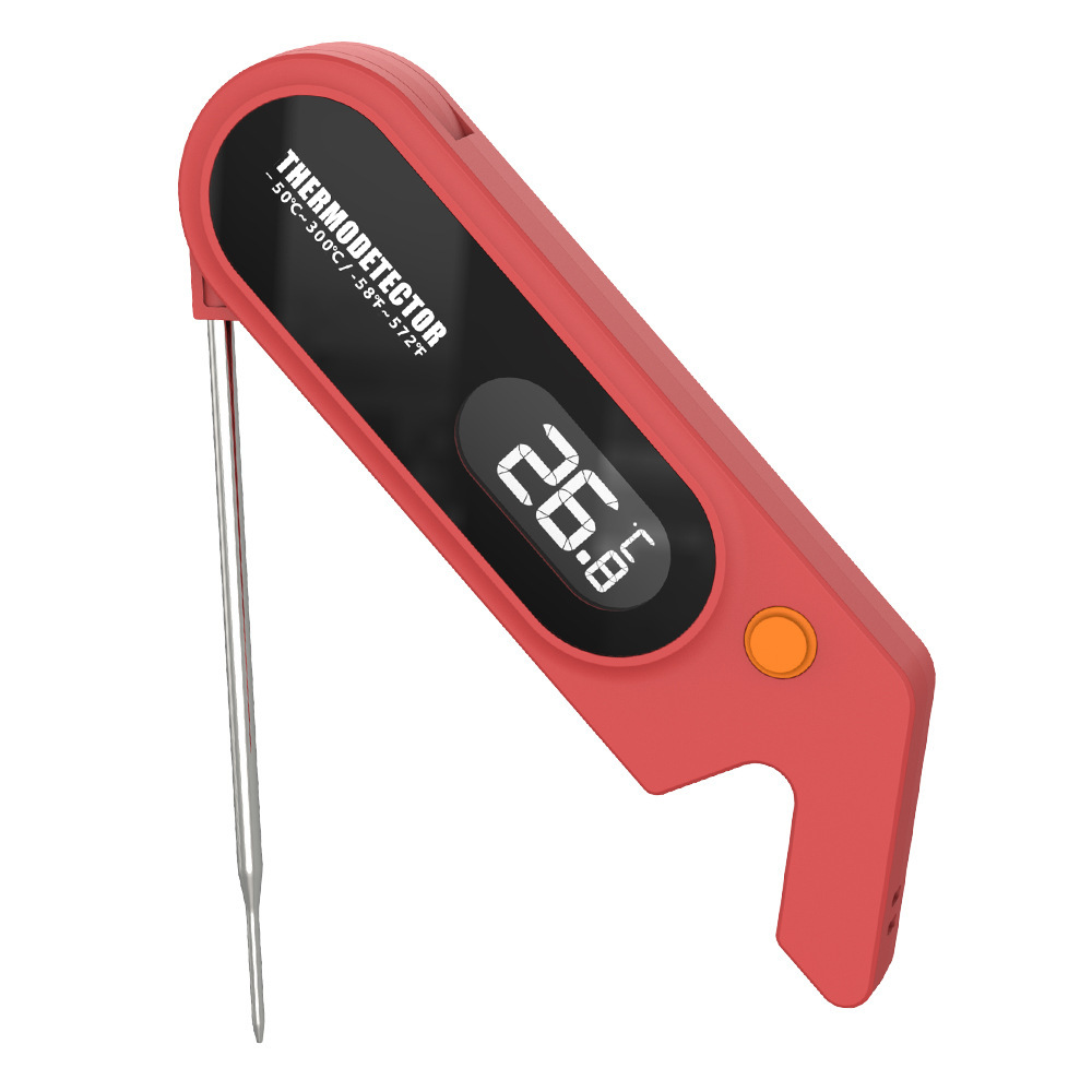 YS108 Folding Waterproof Food Thermometer with Back Magnetic Backlight ...