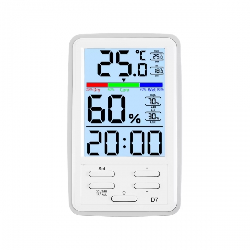 D7 Digital Electronic Indoor Thermometer Hygrometer with Backlight ...