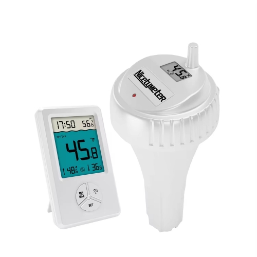THE69630899 Wireless Floating Pool Thermometer Indoor Outdoor Digital ...