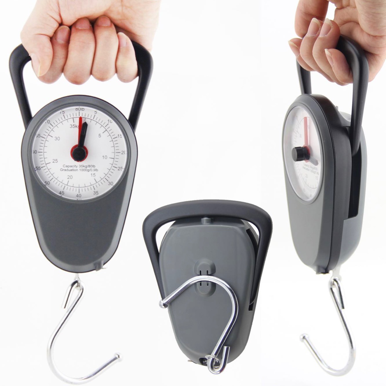 YH836 35kg Portable Mini Mechanical Spring Luggage Scales Dual ...