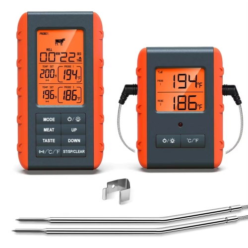 EN2053-2 Wireless Remote Digital Cooking Food Meat Thermometer with ...