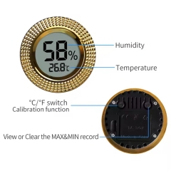 DTH-174 Mini Digital Thermometer Hygrometer for Cigar Indoor Room Home ...