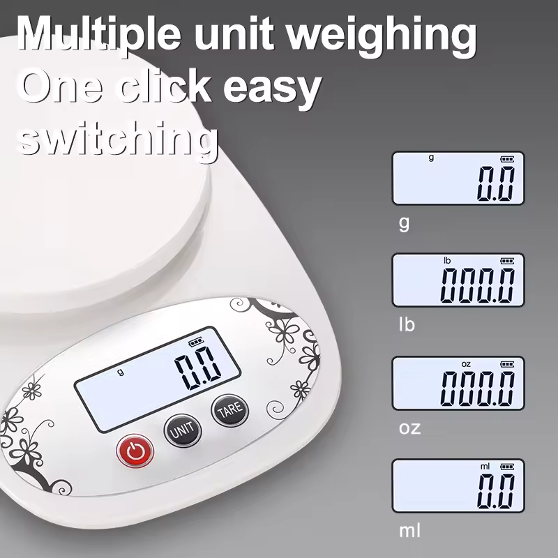 BC-216 5kg/0.1g Kitchen Weighing Scale with Bowl, Food Electronic Scale ...