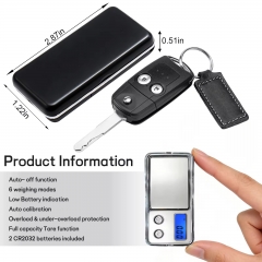 ACCT908 100g/0.01g Silver Digital Rectangular Mini Digital Pocket Scale ...