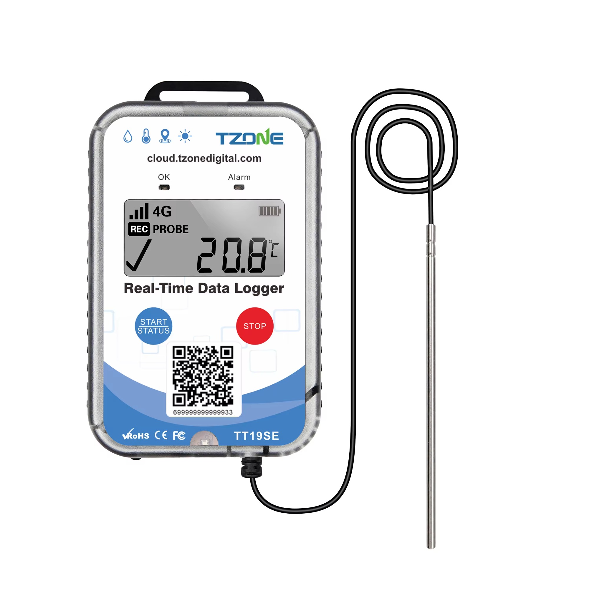TZ-TT19SE Smart Weather Station Real-time Remotely Temperature Data ...